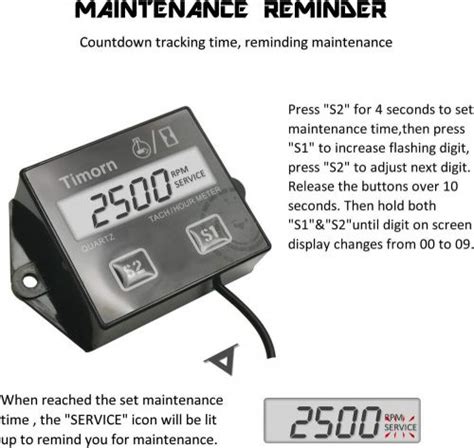 Find Tachometer For Small Engine Inductive Hour Meter 2 Stroke And 4 Stroke In For Us 19 25