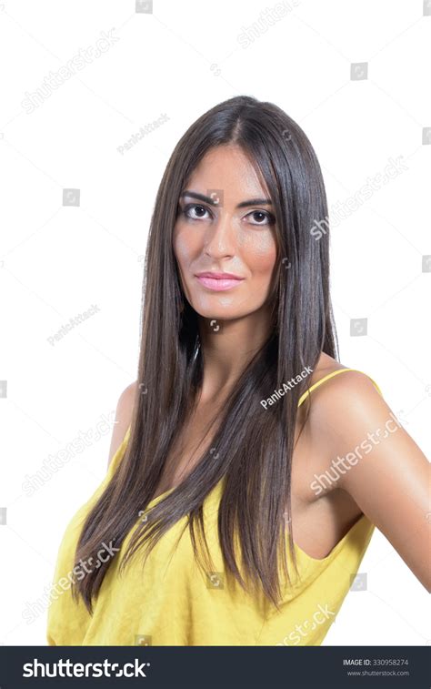 Attractive Sexy Brunette Beauty Portrait Isolated Stock Photo 330958274 Shutterstock