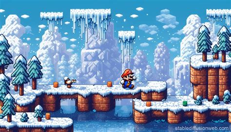 Mario Ice Level Background