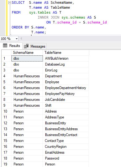 データベース内の全テーブル Table を取得する 便利なt Sql＆クエリー集 Sql Server 入門