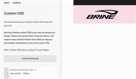 Increasing Logo Size On Brine Template Customize With Code Squarespace Forum