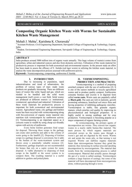 Vermicompost Preparation Procedure In Ethiopia Pptx