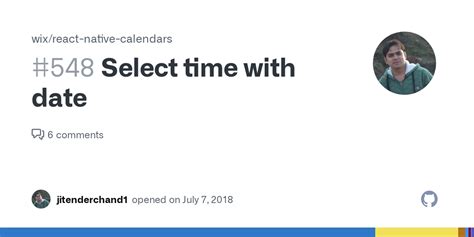 Select Time With Date Issue 548 Wix React Native Calendars GitHub