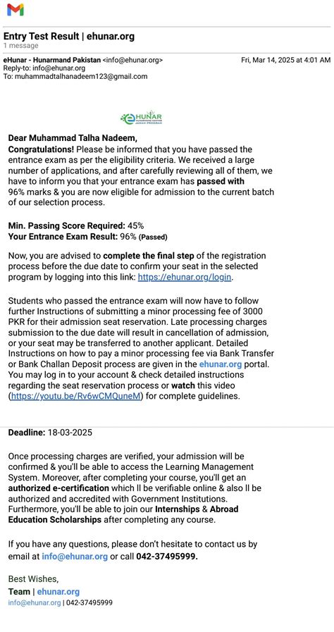 ⭐ Exciting News ⭐ Muhammad Talha Nadeem