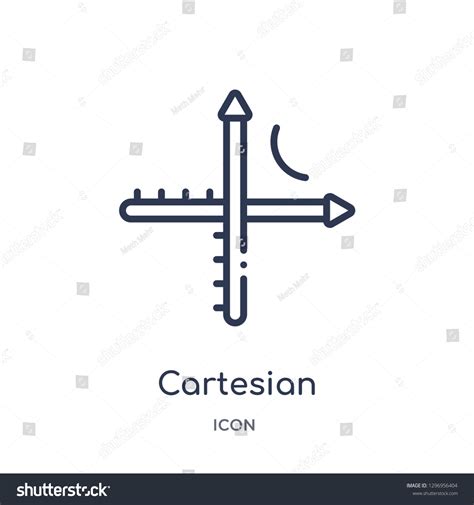 Linear Cartesian Coordinate System Icon Education Stock Vector Royalty Free 1296956404