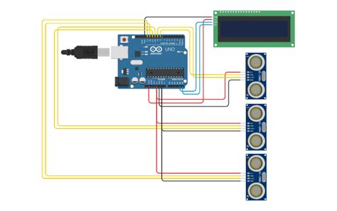 Circuit Design Rangkaian Pendeteksi Kedatangan Kereta Tinkercad
