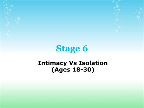 Intimacy Vs Isolation PPT