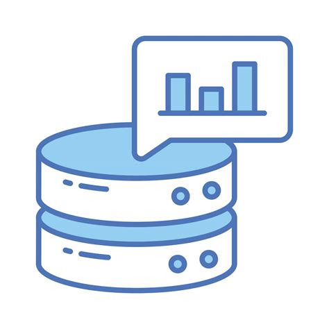 Bar Chart With Database Showing Concept Vector Of Database Analysis Premium Icon 26587862