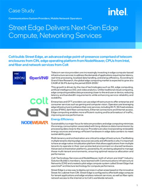 Network Builders Community Intel® Industry Solution Builders