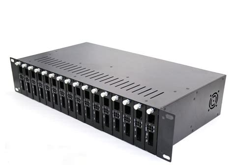 16 Cards Chassis Based Rack Mount Fiber Optic Media Converter
