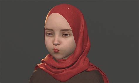 Sofia In Hijab Disney Style 3d Model Animated Rigged Cgtrader