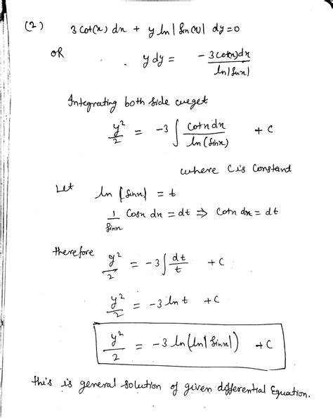 [solved] Find The General Solution Of Differential Equations 2x 3y Dx Course Hero