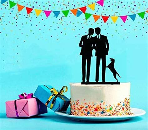 Same Sex Gay Wedding Cake Topper Anniversary Decoration Cake Topper