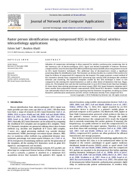 Pdf Faster Person Identification Using Compressed Ecg In Time Critical Wireless Telecardiology
