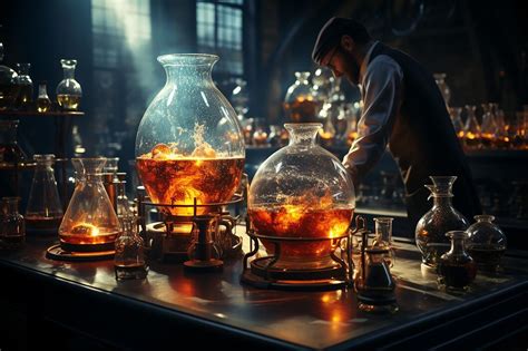 Premium Ai Image Laboratory Chemical Reaction In Progress