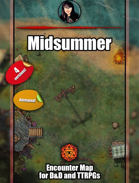 Midsummer Festival Battle Map With Foundry Vtt Support Animated Webm Angela Maps Free