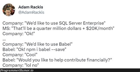 Should Be R FunnyAndSad Probably ProgrammerHumor Io