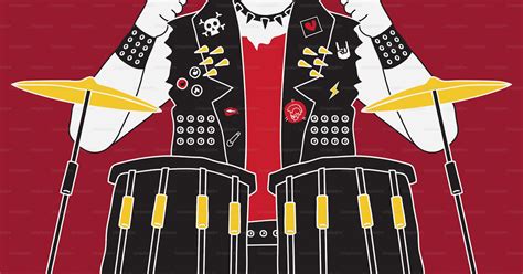 드럼을 연주하는 펑크 록 드러머 벡터 Unsplash의 그림 이미지