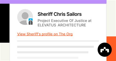 Sheriff Chris Sailors Project Executive Of Justice At Elevatus