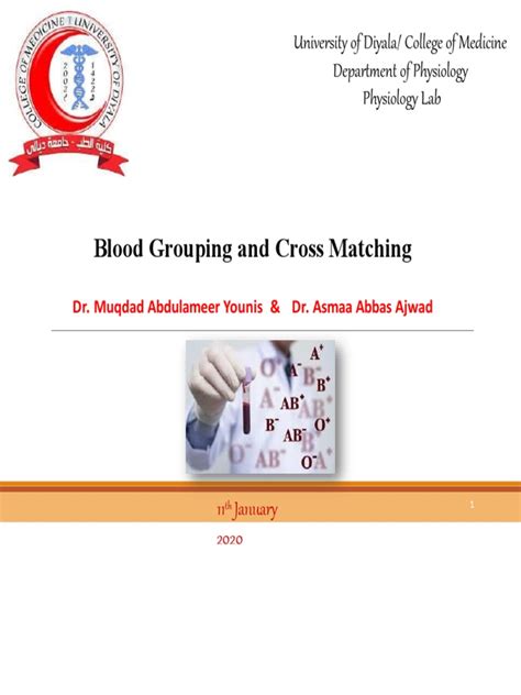 Blood Grouping And Cross Matching Final Pdf Blood Type Anatomy