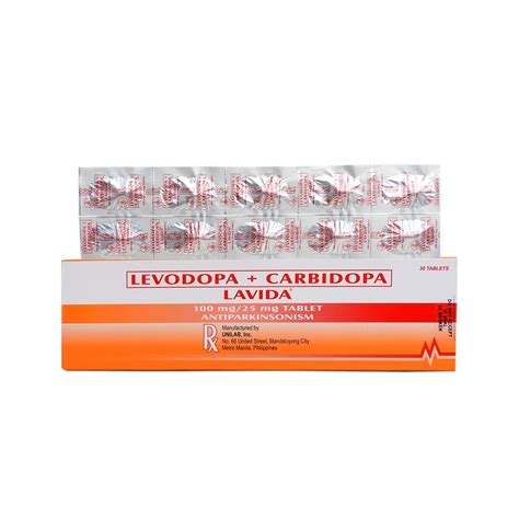 Lavida Levodopa 100mg Carbidopa 25mg 1 Tablet Prescription Required