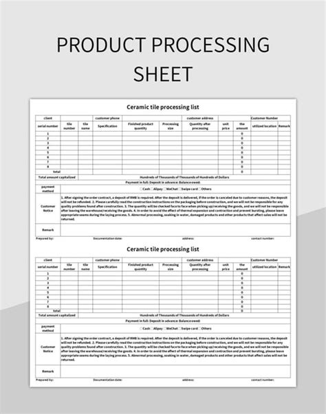 Free Product List Templates For Google Sheets And Microsoft Excel Slidesdocs