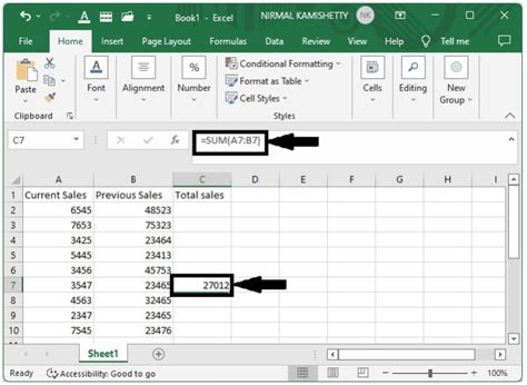 如何在excel中对多个单元格应用同一个公式 极客教程