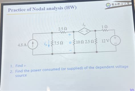 solved practice of nodal analysis hw 1 find v 2 find the