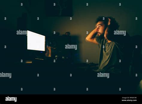 Adult Looking At Computer Screen Back Hi Res Stock Photography And Images Alamy