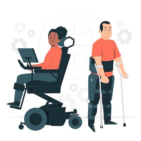 Free Vector Assistive Technology Concept Illustration