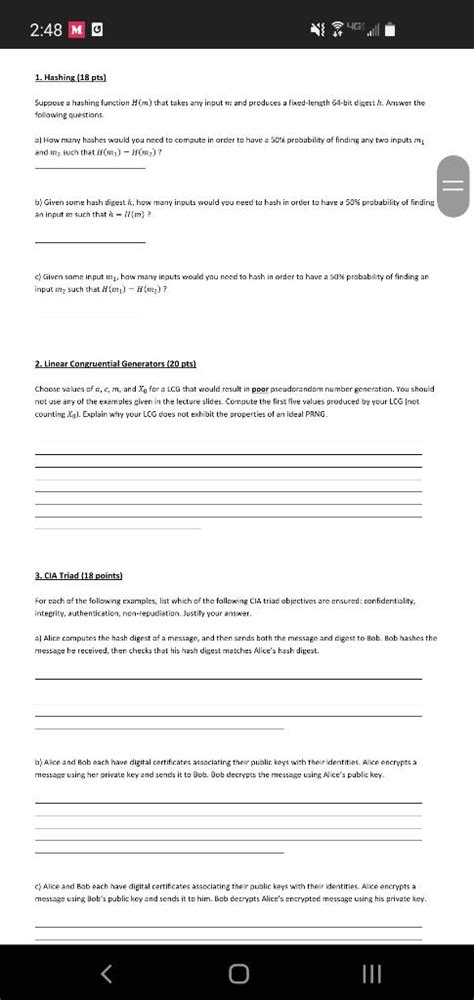 248 Mo 4g 1 Hashing 18 Pts Suppose A Hashing