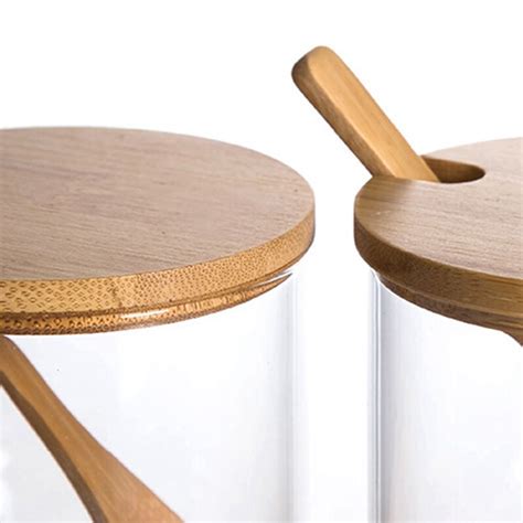 Badu Bg 3 БР Стъклен буркан за съхранение Бутилка за организиране на бонбони бисквитки чай