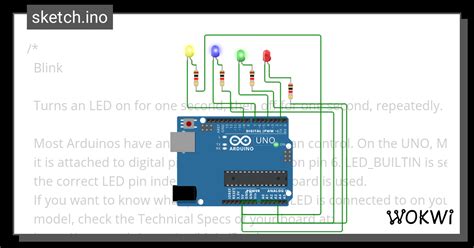 Blink Program By Praful Wokwi Esp32 Stm32 Arduino Simulator