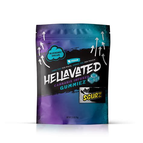 Hellavated Blueberry Dream Sour Gummiez 100mg 10 Pack Leafly