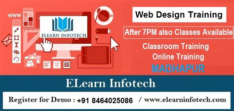 Web Designing Course In Hyderabad Elearn Infotech Madhapur