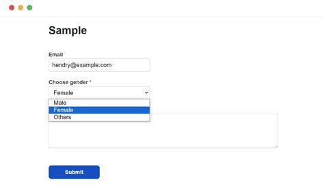 Dropdown Field Formape