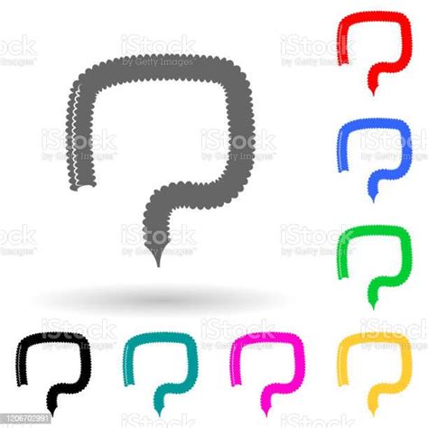 인간의 장 멀티 컬러 스타일 아이콘입니다 Ui 및 Ux 웹 사이트 또는 모바일 응용 프로그램에 대한 간단한 문양 인간의 부품