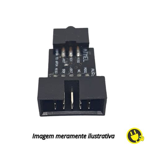 Módulo Adaptador Usbasp Para Atmel Avr 6 10 Pinos Stk500 Arduino E