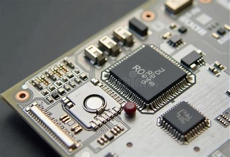 Generative Ai Intricate Microchip Circuit Board Technology Closeup