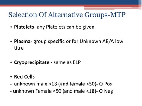 Mtp Sectors Presentation Massive Transfusion Protocol Pdf