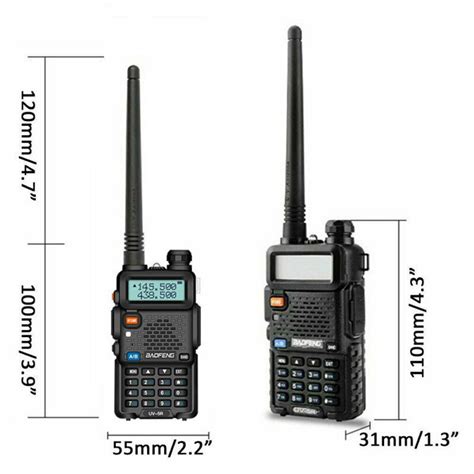 Baofeng Radio 5 X Baofeng Uv 5r Dual Band Fm Two Way Ham Radio 5w Walkie Talkie