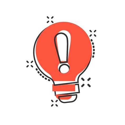 Premium Vector Problem Solution Icon In Comic Style Light Bulb Idea Vector Cartoon