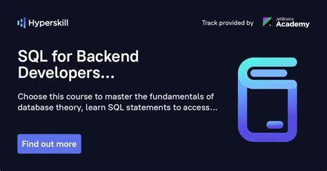 Hyperskill On Linkedin Sql For Backend Developers