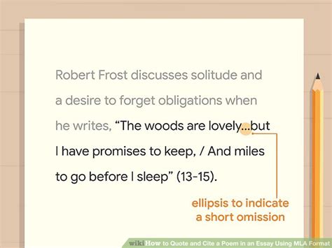 How To Quote And Cite A Poem In An Essay Using Mla Format