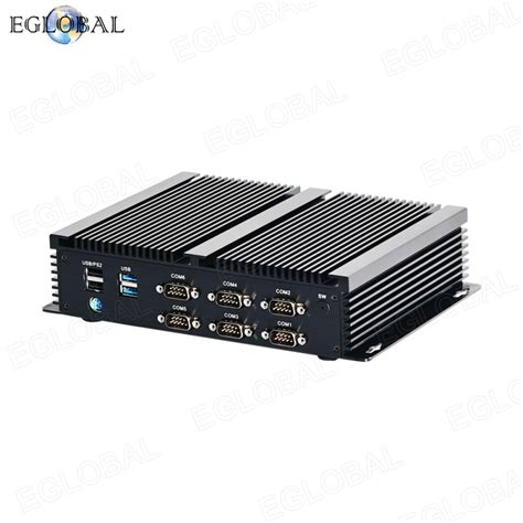 Industrial Desktop Mini PC 6 COM 64GB Intel I5 8250U Linux Dual NIC VGA SIM 4G Mini Computer