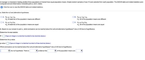 Solved Anova Single Factor Summary Count Sum Average