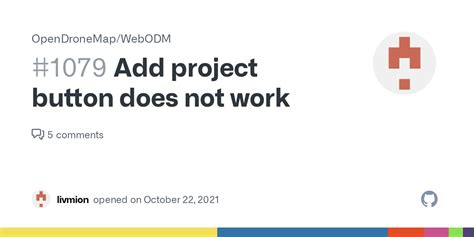 Add Project Button Does Not Work · Issue 1079 · Opendronemap Webodm · Github