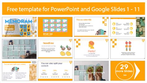 Memory Game Template PowerPoint Templates And Google Slides