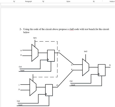 Solved Design With Vhdl Code The Circuit Below Using Call Of