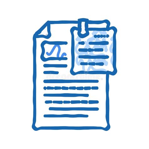 Proofreading Text Technical Writer Icon Doodle Illustration Stock Illustration Illustration Of